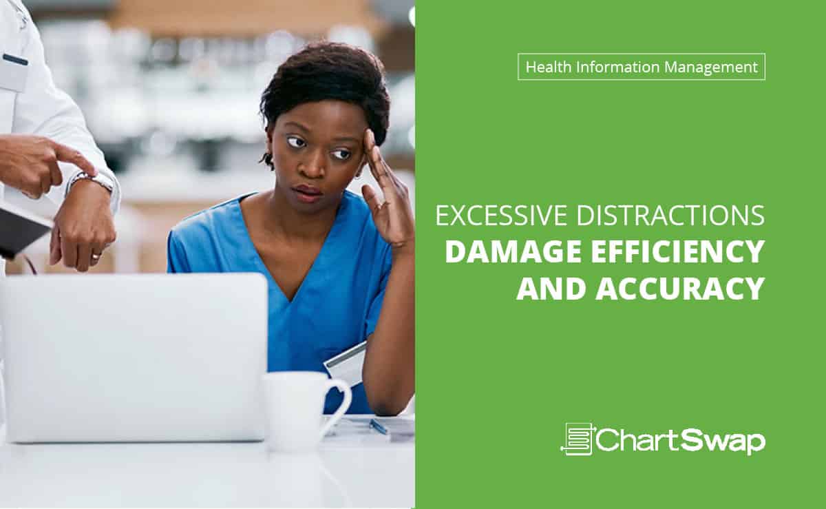 Distractions & Interuptions Damage Efficiency & Accuracy - ChartSwap